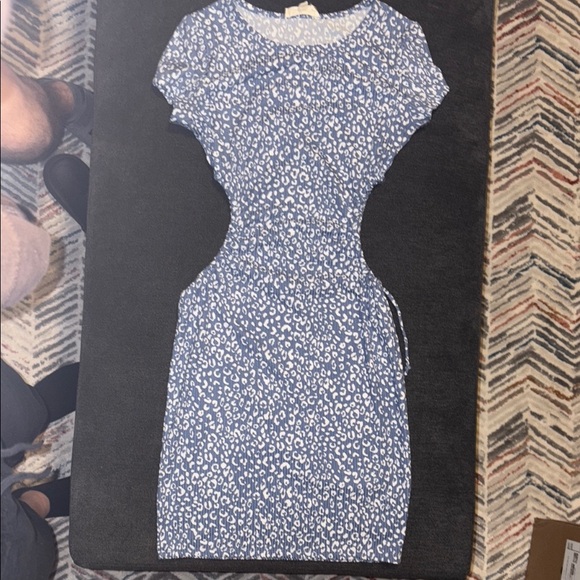Jessica Simpson | Dresses | Jessica Simpson Blue Cheetah Mini Dress ...